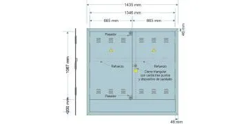 Puertas metalicas para empotrar en pared – Get Prefabricados
